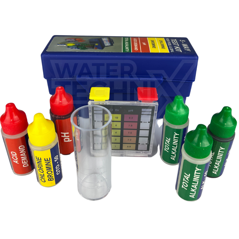 Buy Water TechniX Pool & Spa Test Kit - 5 in 1 Online at the best ...
